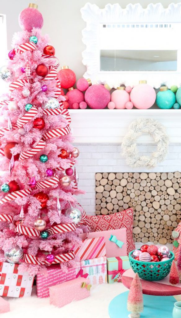 30 Cute Pink Christmas Tree Decor Ideas | Housetodecor.com