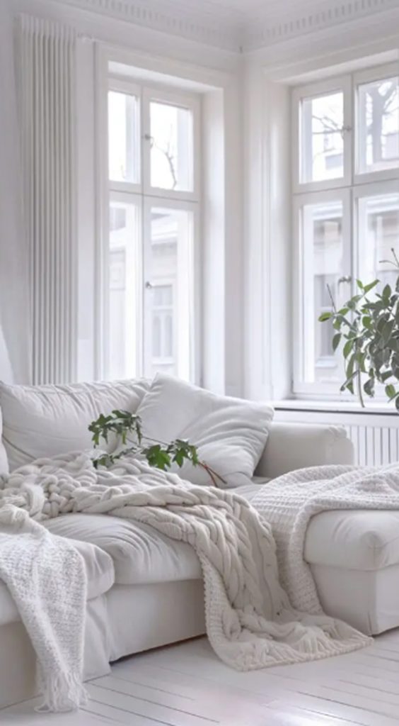 21 Cozy White Living Room Ideas For Relaxing Space | Housetodecor.com